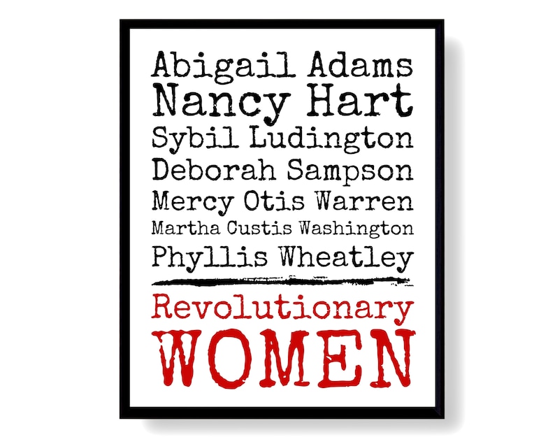 Revolutionary Women Feminism Poster, Colonial American Revolution ...