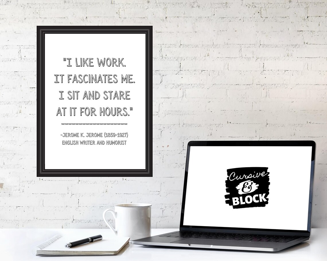 Printable Quote Sign for Office Cubicle Decor Funny Office Downloadable ...