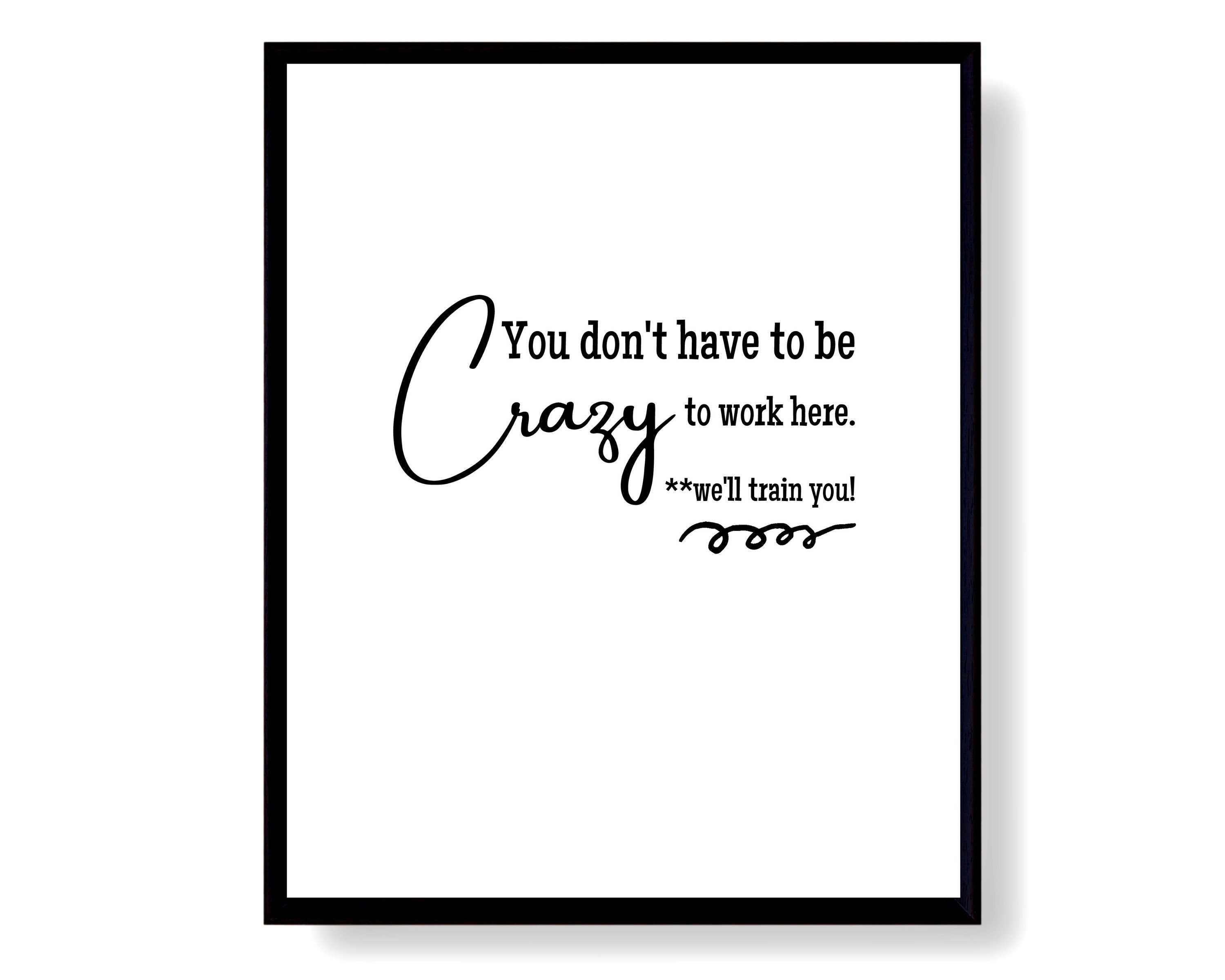 Home Office Decor Funny Poster, Cubicle Desk Art Print for Women ...