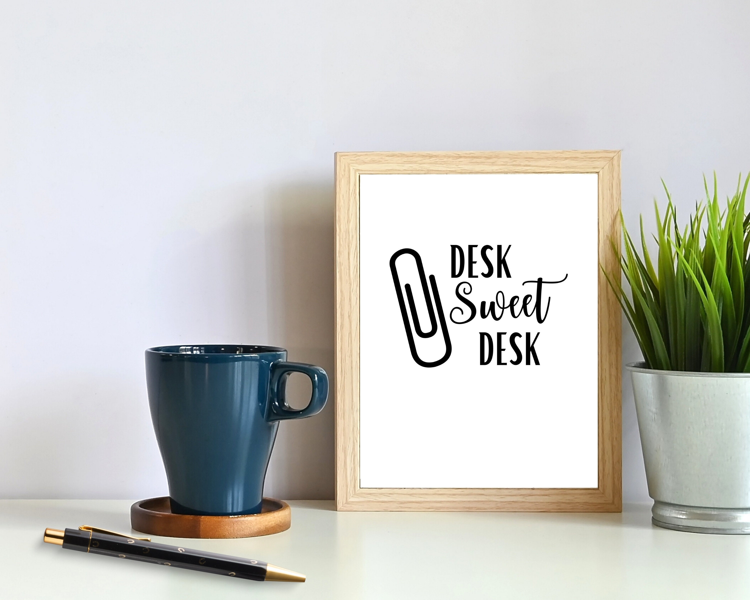 Cute Desk Sweet Desk Decor for Women Printable Small Office Desk Art ...