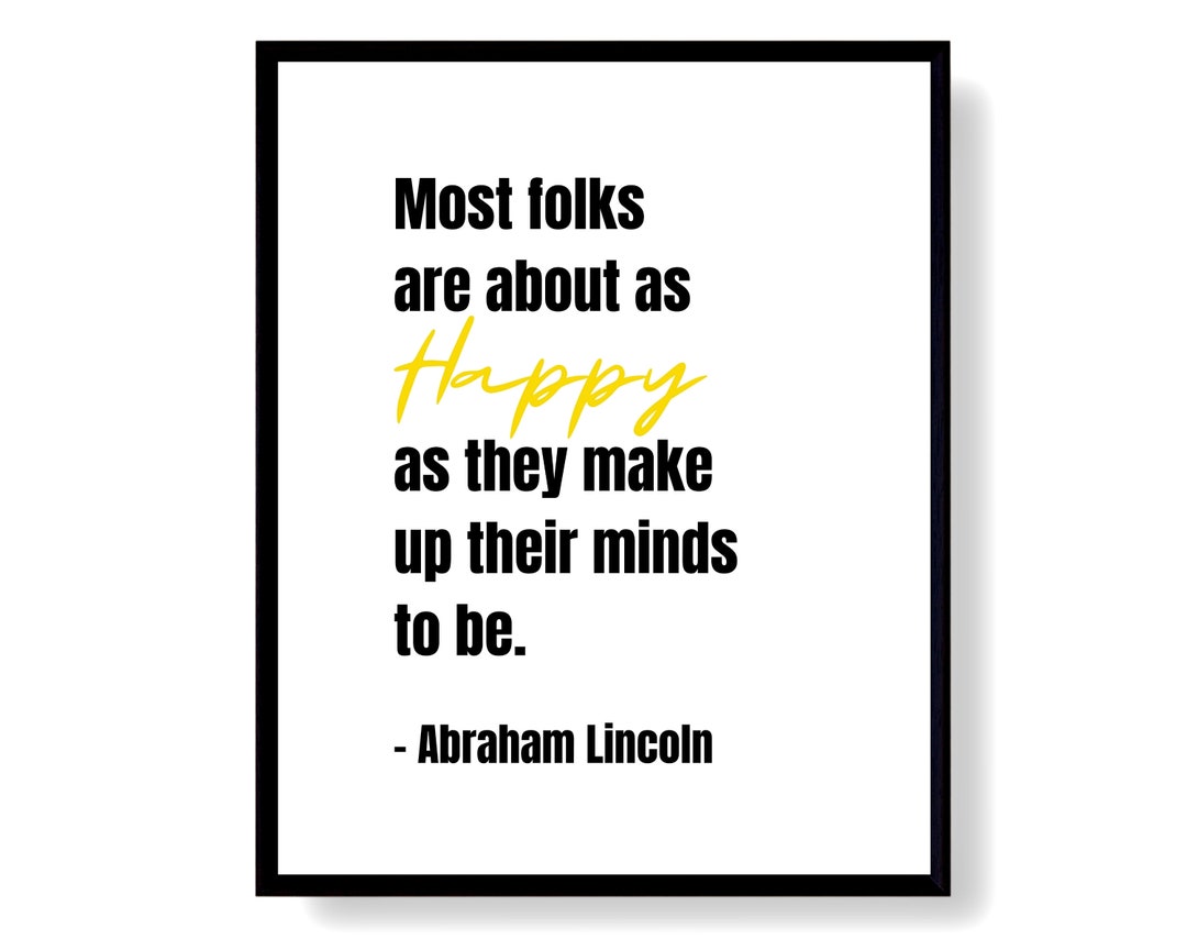 Inspiring Wall Art, Abraham Lincoln History Poster, Printable Quote ...