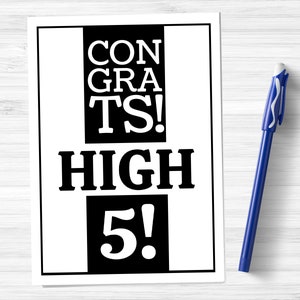 High Five Congratulations Congrats Digital Download Printable Card - Etsy