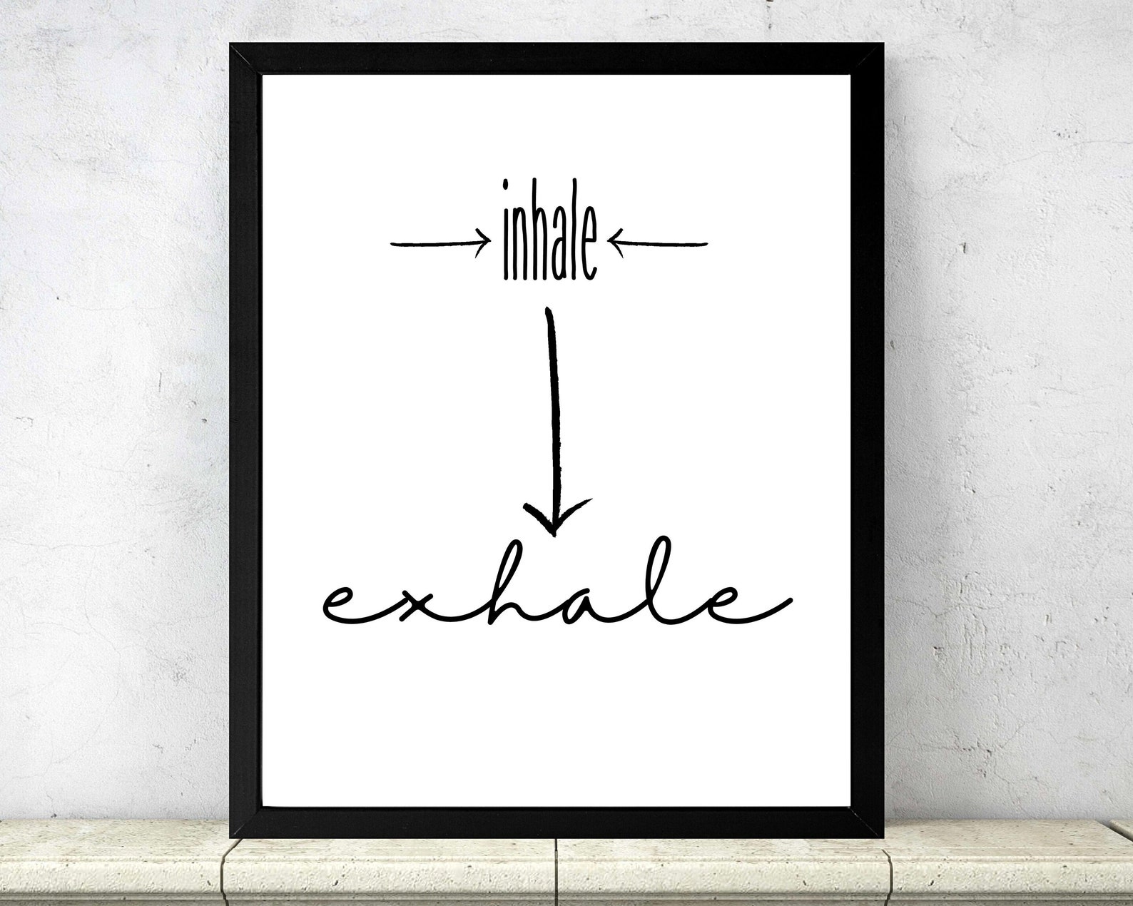 Inhale Exhale Yoga Poster Digital Download, Mindfulness Mantra Gym Sign ...