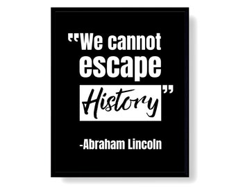 Wall Art Set Printable Abraham Lincoln American History | Etsy