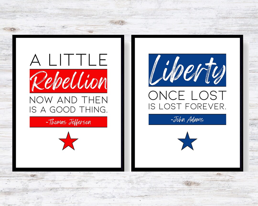 2 Piece Wall Art Printable History Quote Prints by American Presidents ...
