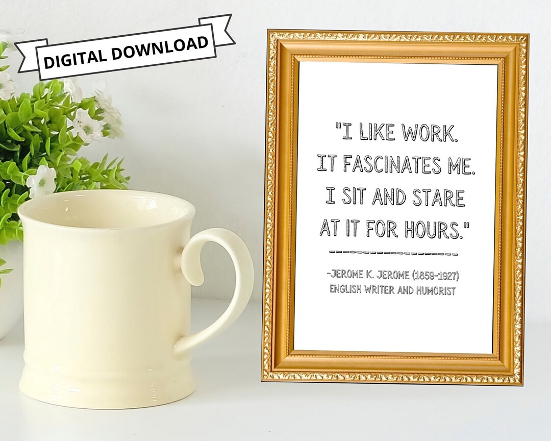 Small Art Cute Desk Accessories for Women, Printable Funny Quote Office ...