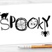 Spooky Halloween Card Printable Typography Card Halloween | Etsy