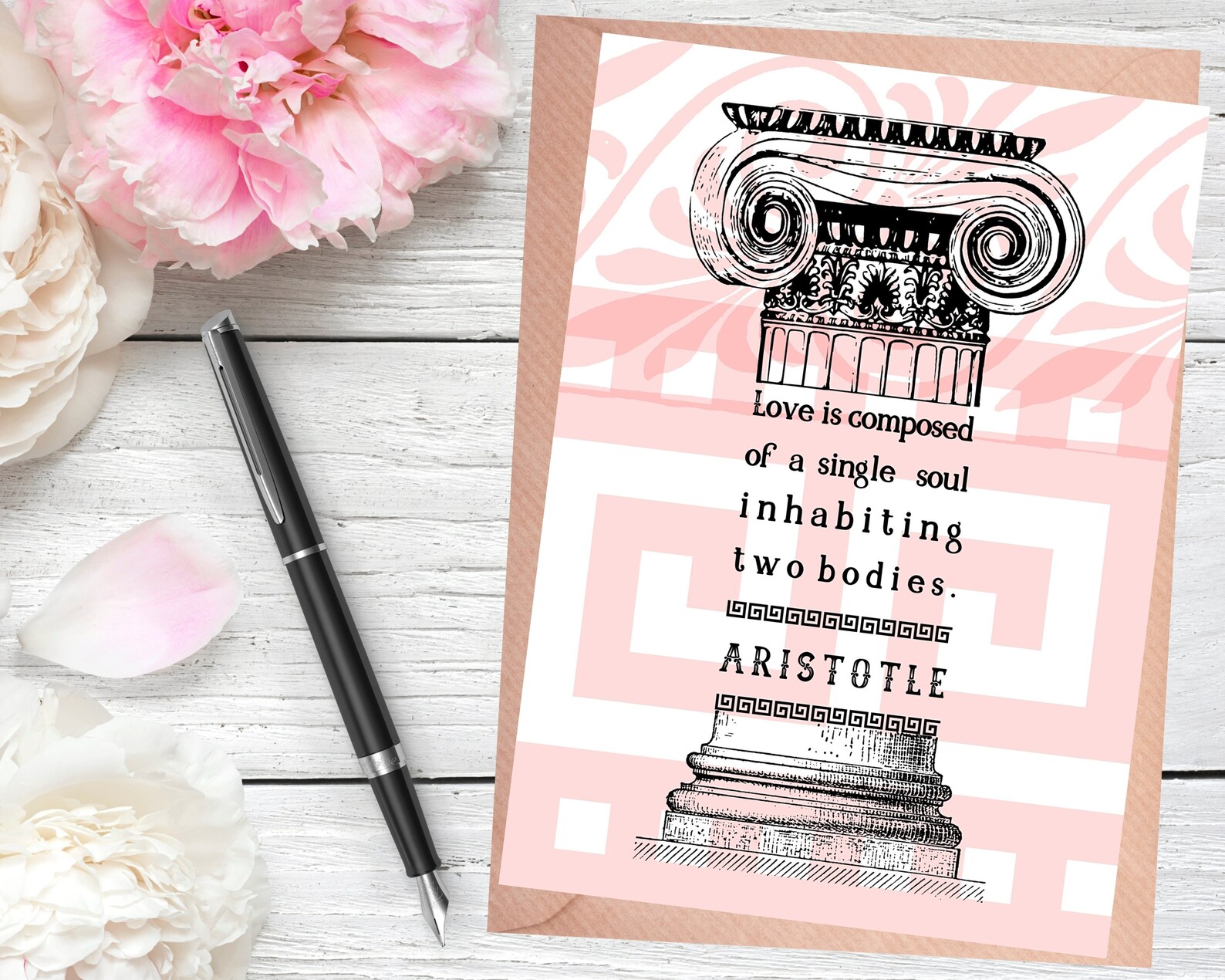 Philosophy Engagement Card Printable With Aristotle Soulmate Quote ...