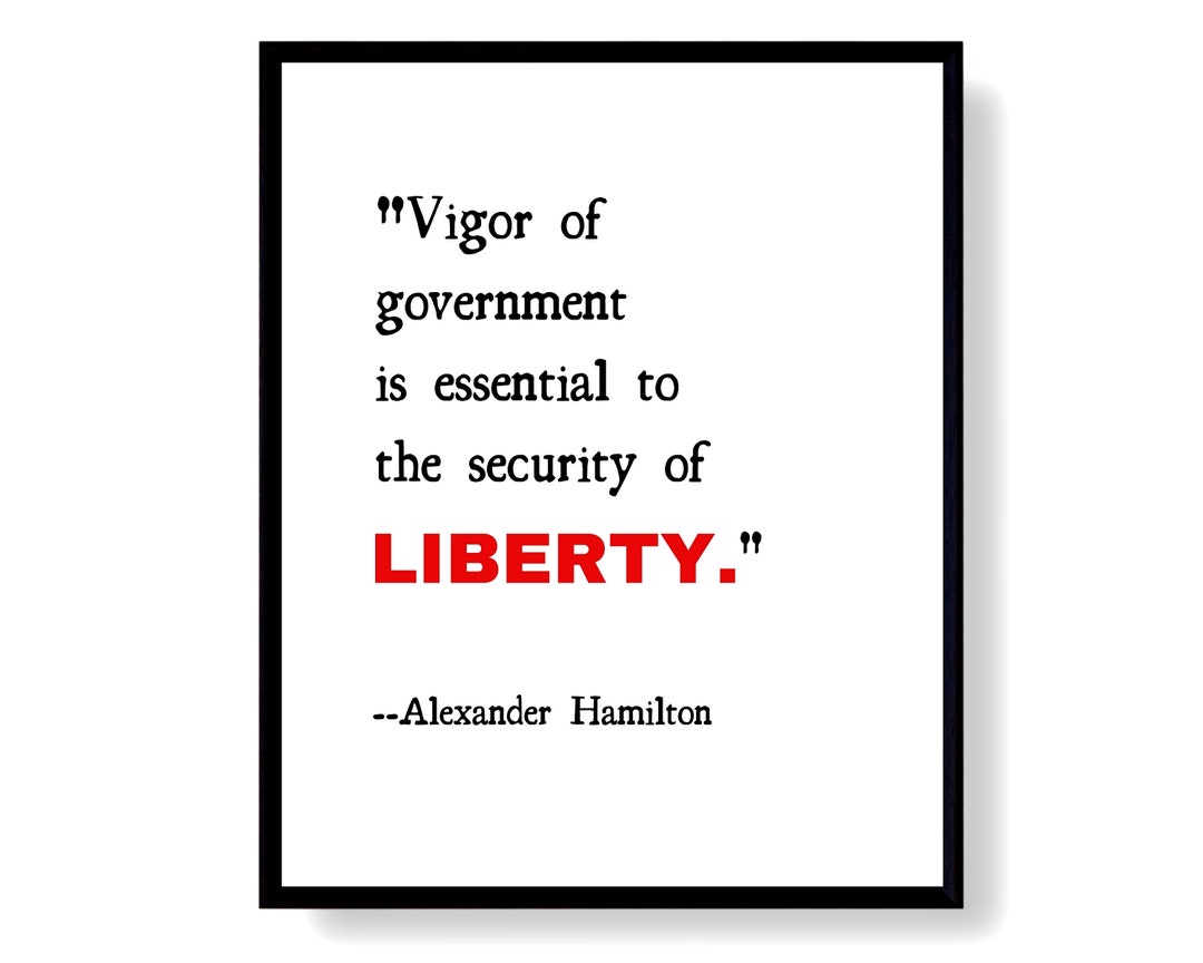 Alexander Hamilton Poster History Quote Print, Famous American Art ...