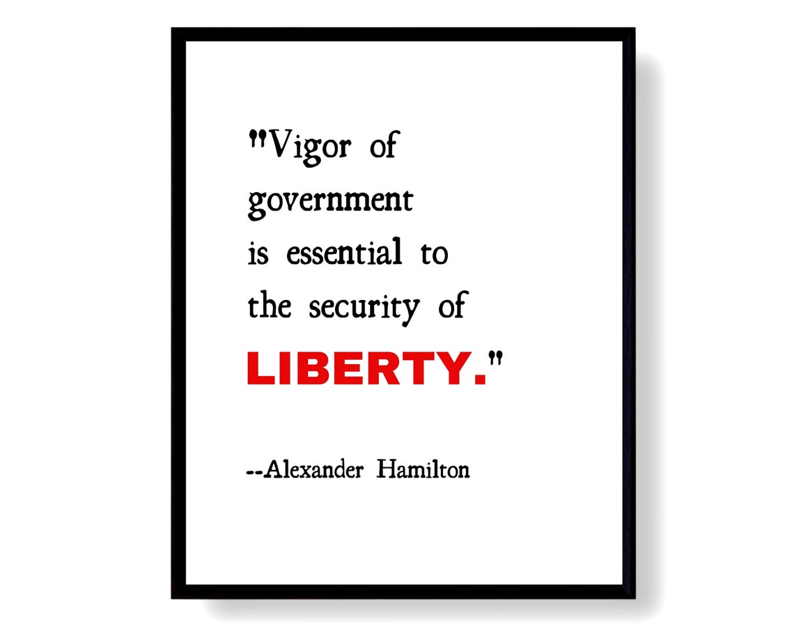 Alexander Hamilton Poster History Quote Print, Famous American Art ...