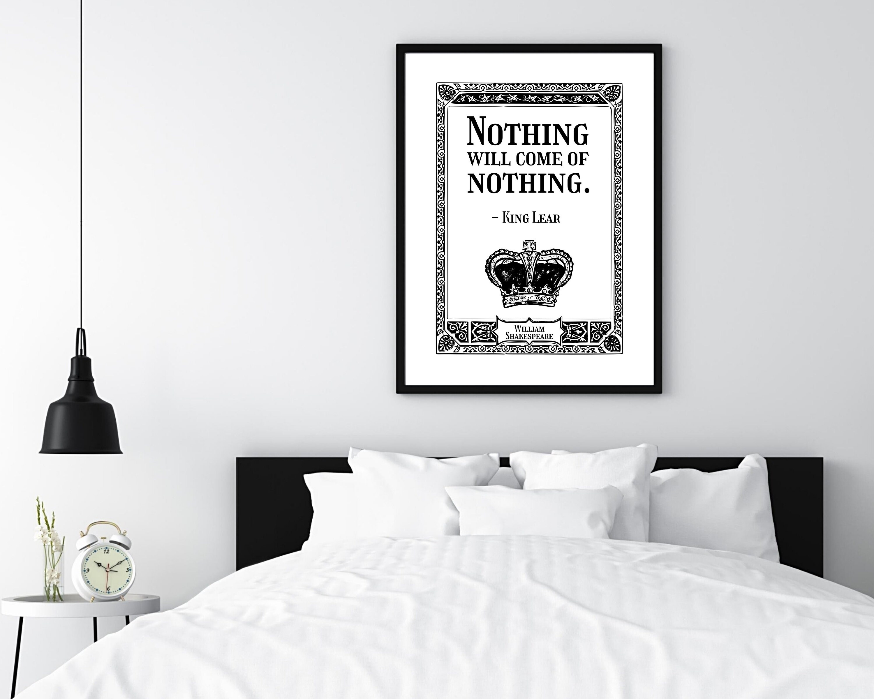 Shakespeare Quote Literary Wall Art Printable King Lear Motivational ...