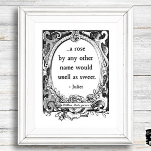Romeo and Juliet Literature Poster, the Bard William Shakespeare ...