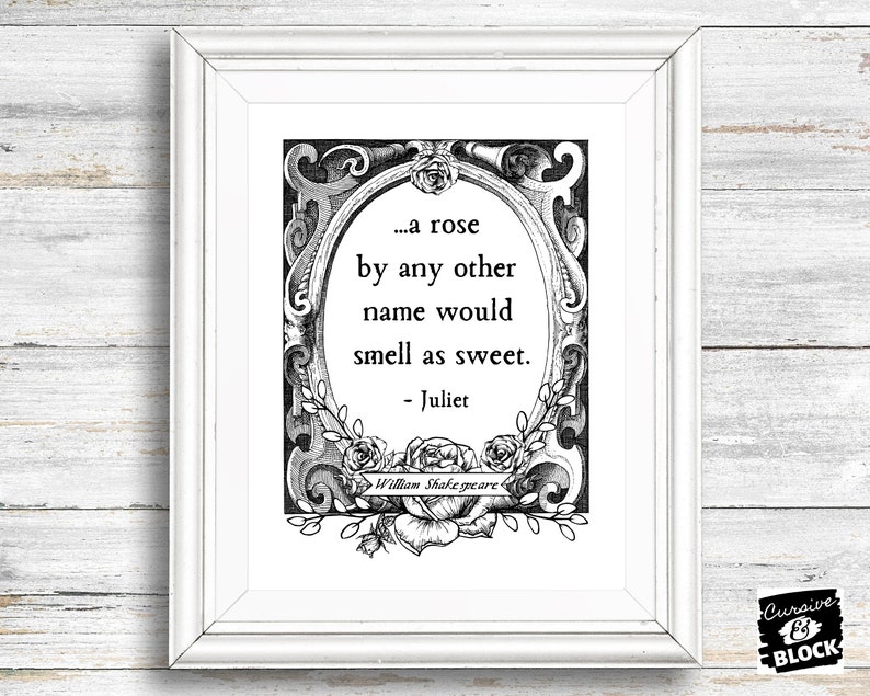 Romeo and Juliet Literature Poster, the Bard William Shakespeare ...