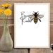 Be Kind Poster, Bee Kind Kindness Download, Insect Print, Bee Artwork ...