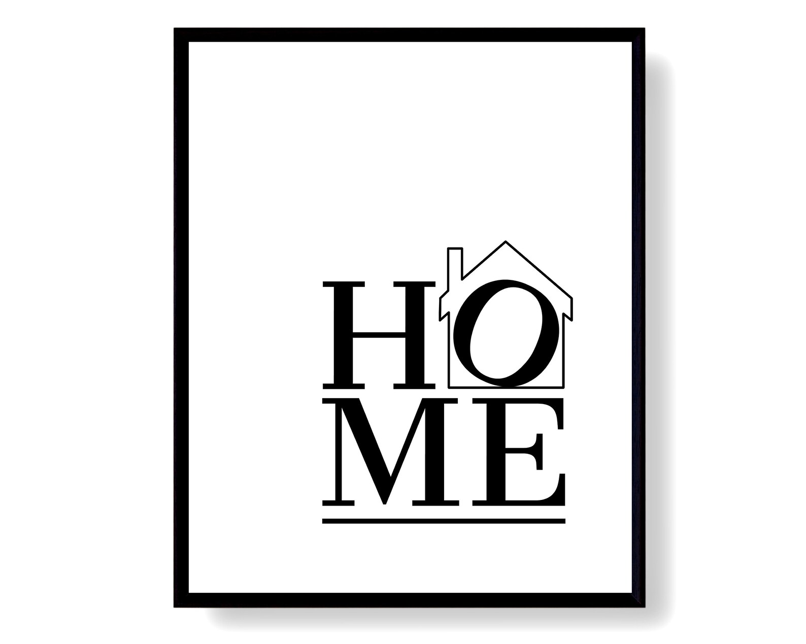 Printable Word Art Home Sign, Modern Typography Print, Hallway Wall Art ...