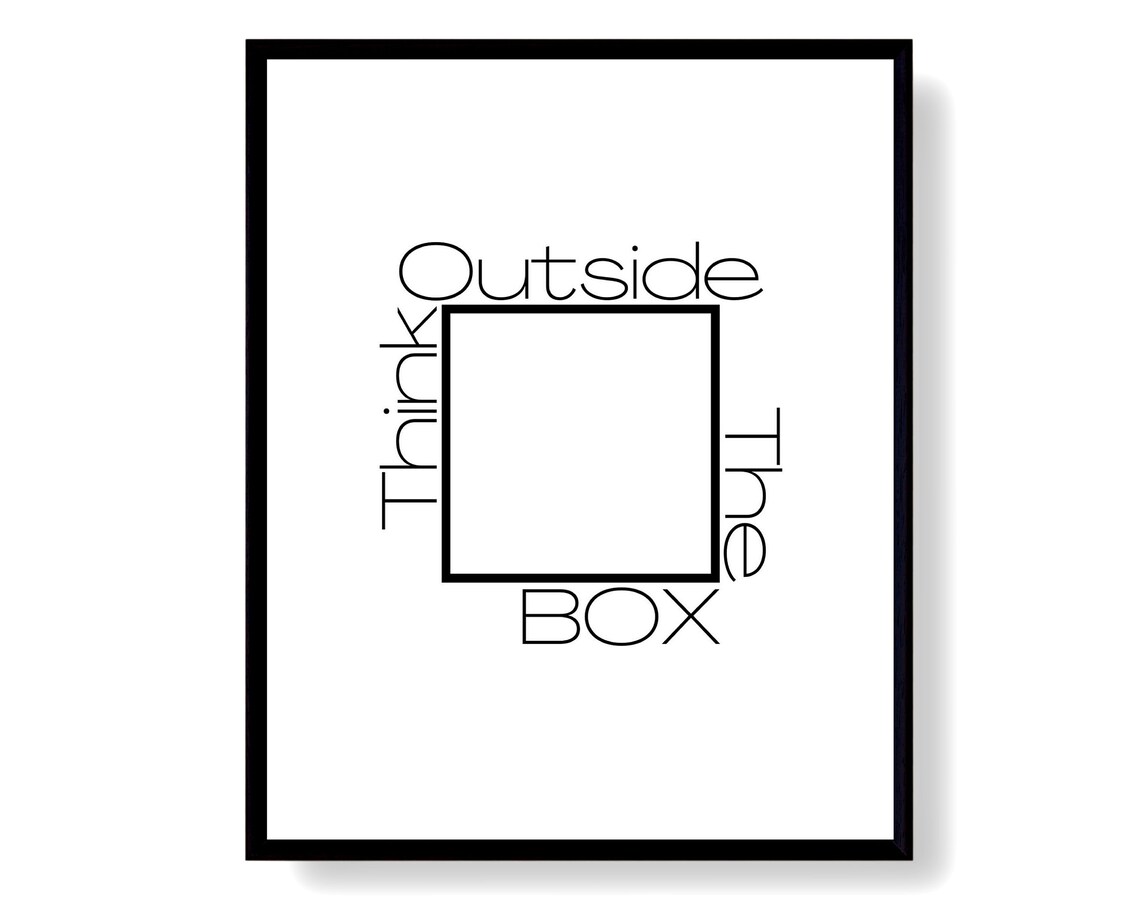 Downloadable Art Quote Print, Word Poster Motivational Sign, Think ...