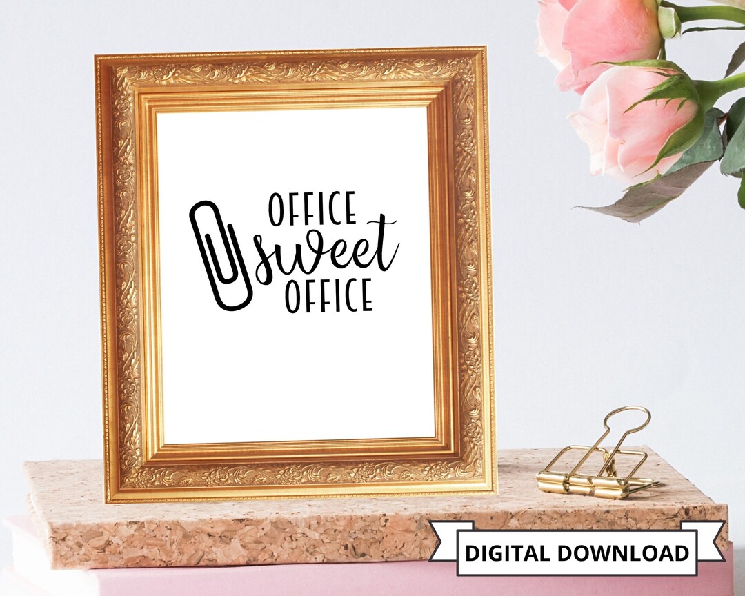 Cute Desk Accessory Small Printable Desk Decor Mini Art Print Desk ...
