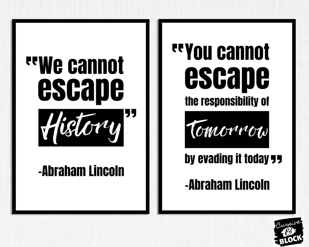 Wall Art Set Printable, Abraham Lincoln American History Quotes ...