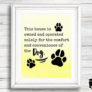 Dog Sign Wall Art Printable Quote, Pet Poster Digital Print Download - Etsy