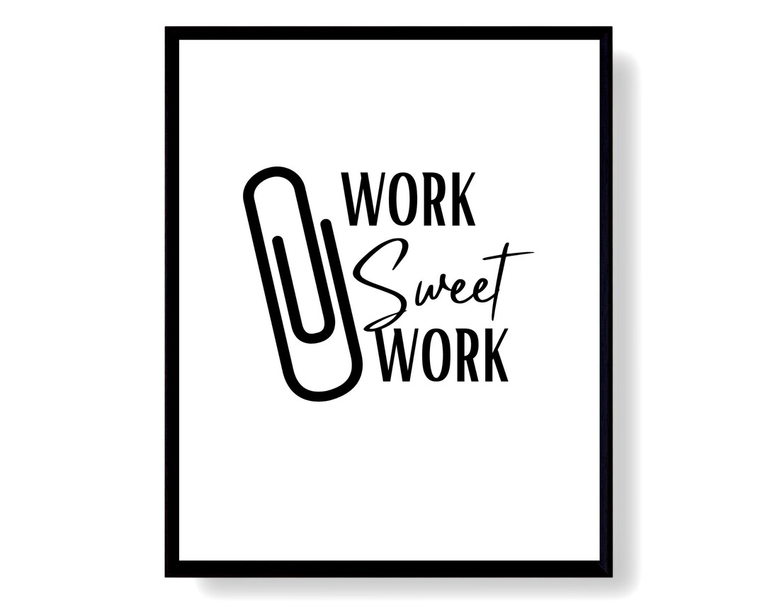 Printable Cubicle Desk Decor for Women Paperclip Wall Art Work Sweet ...