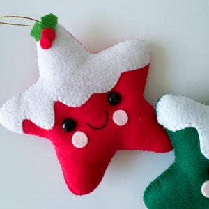 Christmas Felt Star Ornaments, Christmas Tree Decorations, Felt Star ...