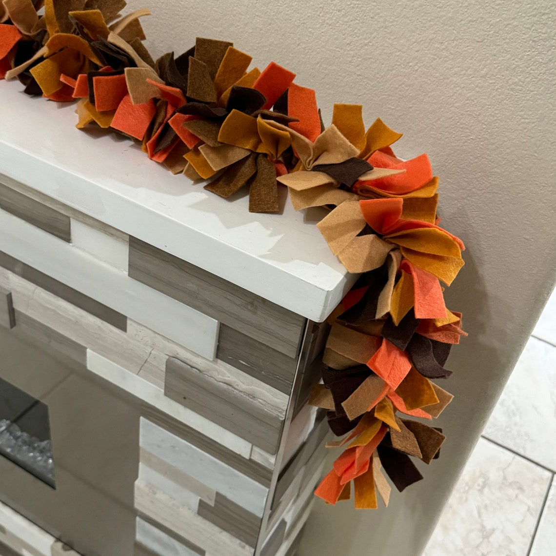 Fall Felt Strip Garland: Autumn Thanksgiving Mantel Decor (80") - Etsy