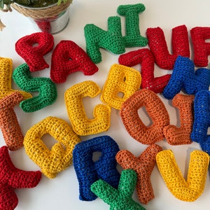 Crochet Alphabet, Crochet Stuffed Letters, Montessori Activities for ...
