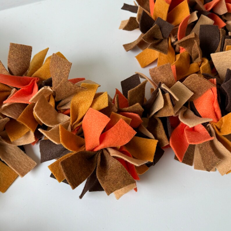 Fall Felt Strip Garland: Autumn Thanksgiving Mantel Decor (80") - Etsy