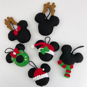 Christmas Mickey Mouse Felt Ornaments, Christmas Party Decorations ...