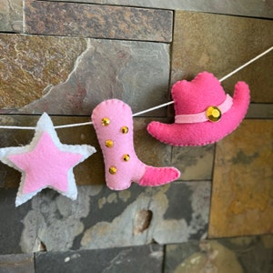 Cowgirl Felt Garland, Cowgirl Theme Party Decorations, Western Felt ...