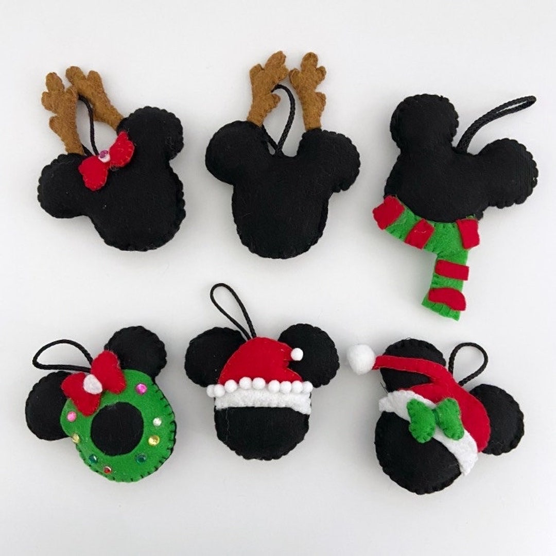 Christmas Mickey Mouse Felt Ornaments, Christmas Party Decorations ...