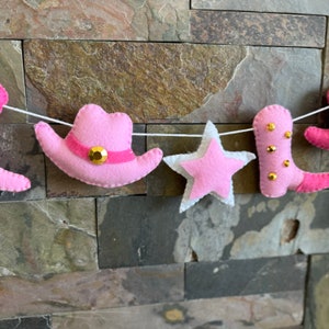 Cowgirl Felt Garland, Cowgirl Theme Party Decorations, Western Felt ...