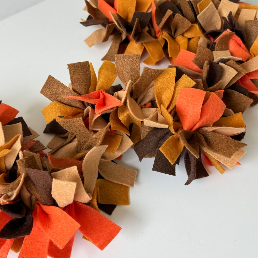 Fall Felt Strip Garland: Autumn Thanksgiving Mantel Decor (80") - Etsy