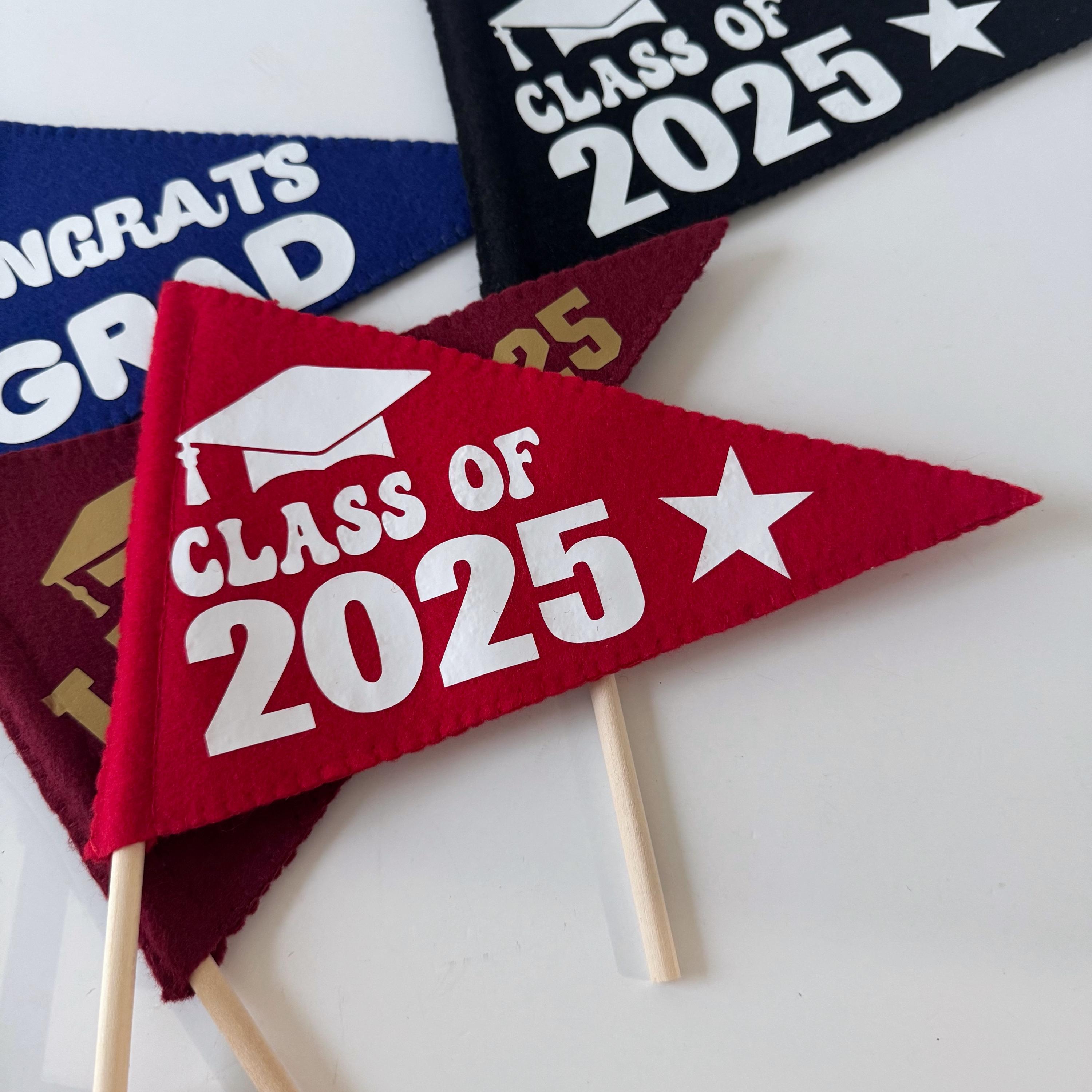 Graduation Felt Flag, Felt Graduation Pennant, Graduation 2025 Photo ...