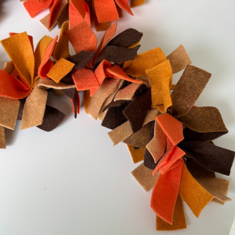 Fall Felt Strip Garland: Autumn Thanksgiving Mantel Decor (80") - Etsy