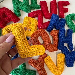 Crochet Alphabet, Crochet Stuffed Letters, Montessori Activities for ...