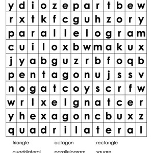 Math Word Search Puzzles, Fun Activities for Kids, Digital Download ...