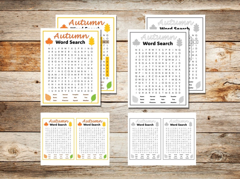 Printable Fall/autumn Word Search With Answers | Thanksgiving Word ...