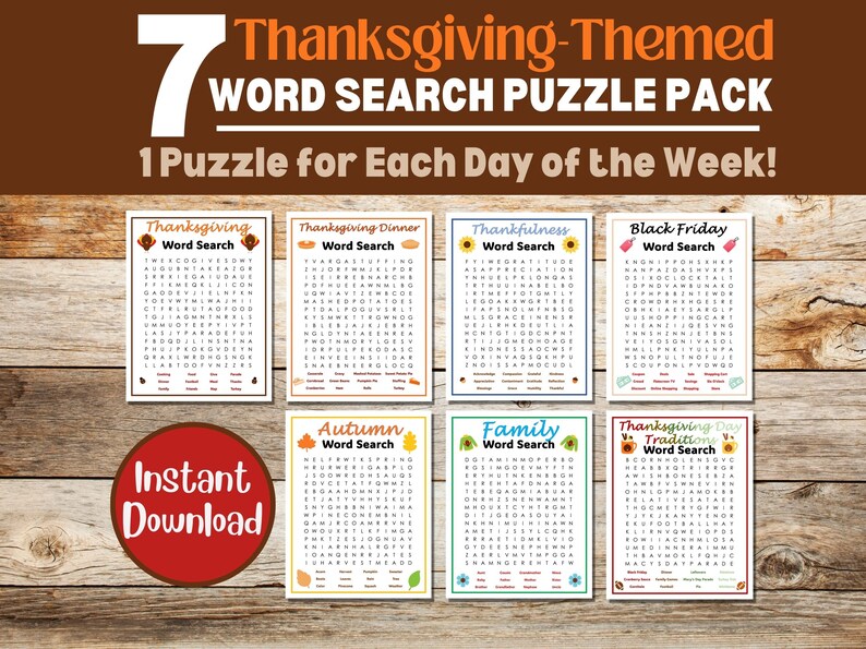 Printable Thanksgiving Word Search With Answers | Thanksgiving Word ...