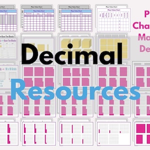 Decimal Tools Tenths and Hundredths Grids, Base-ten Blocks, & Place ...