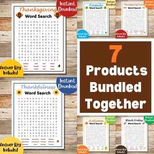 Printable Thanksgiving Word Search With Answers | Thanksgiving Word ...