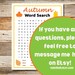 Printable Fall/autumn Word Search With Answers | Thanksgiving Word ...