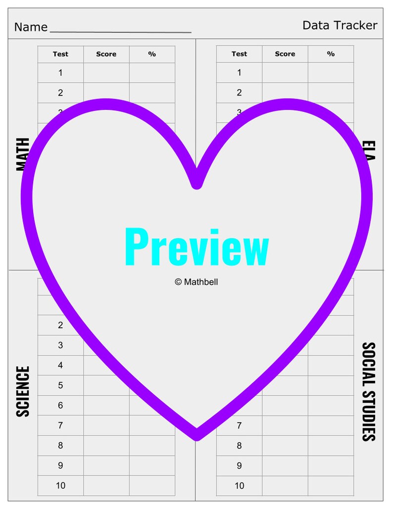 Student Test Data Tracker - Etsy
