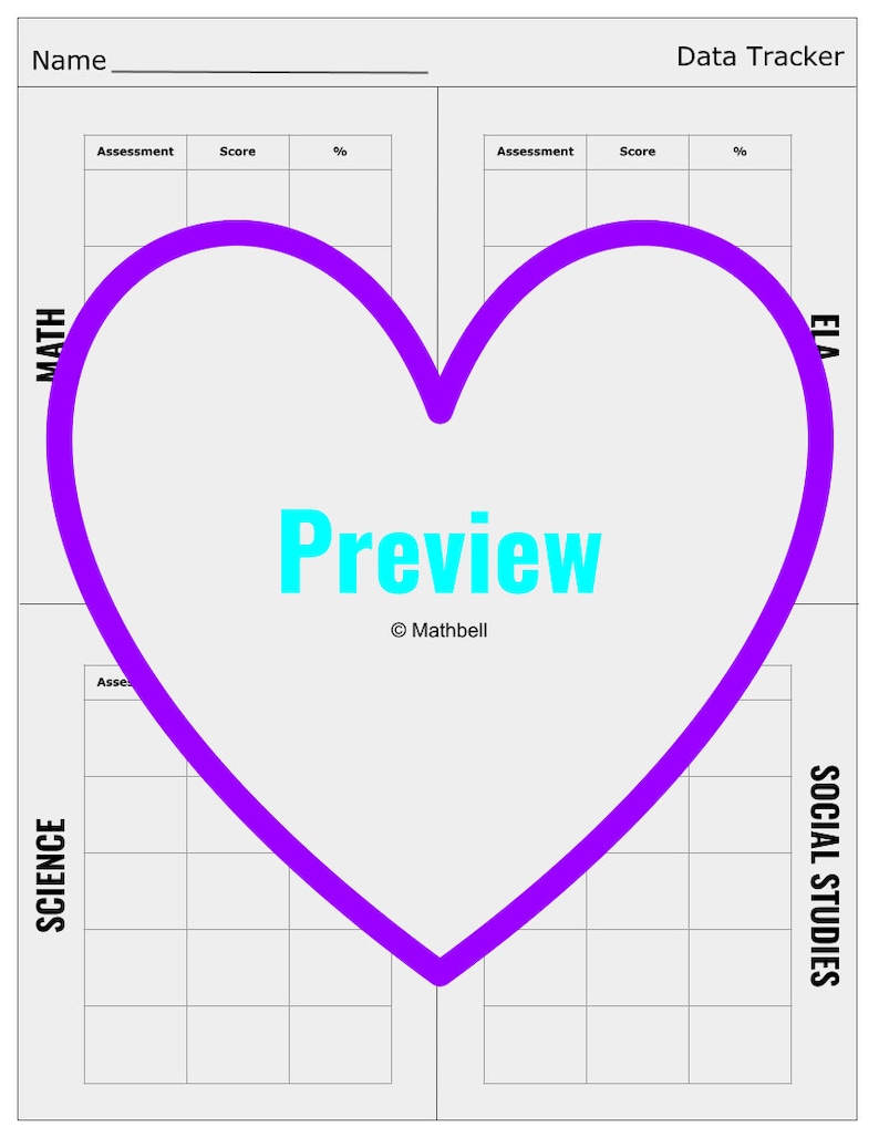Student Test Data Tracker - Etsy