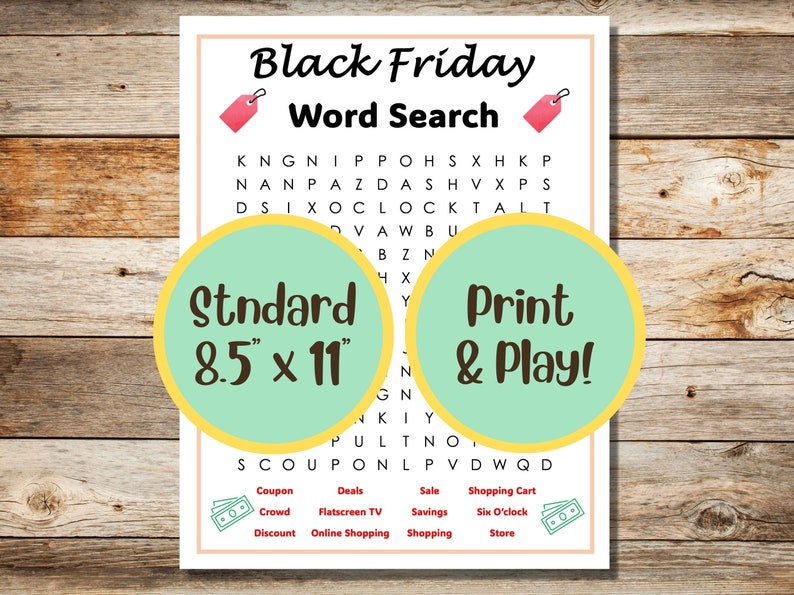 Printable Black Friday Word Search With Answers | Thanksgiving Word ...