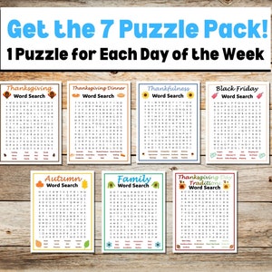 Printable Black Friday Word Search With Answers | Thanksgiving Word ...