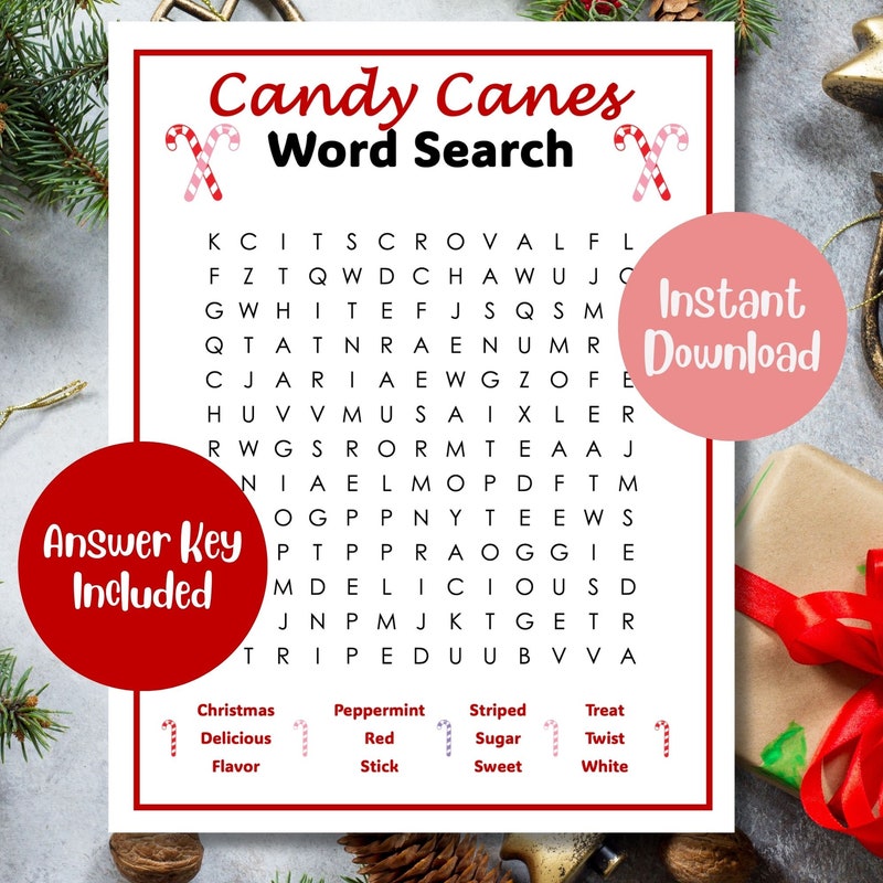 Candy Cane Puzzle - Etsy