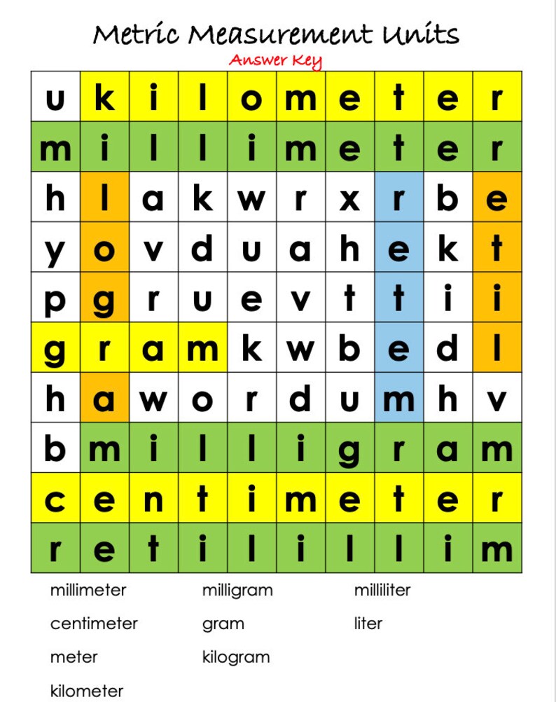 Math Word Search Puzzles, Fun Activities for Kids, Digital Download ...