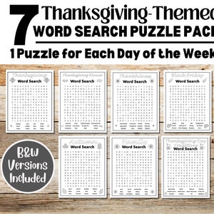 Printable Thanksgiving Word Search With Answers | Thanksgiving Word ...