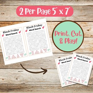 Printable Black Friday Word Search With Answers | Thanksgiving Word ...